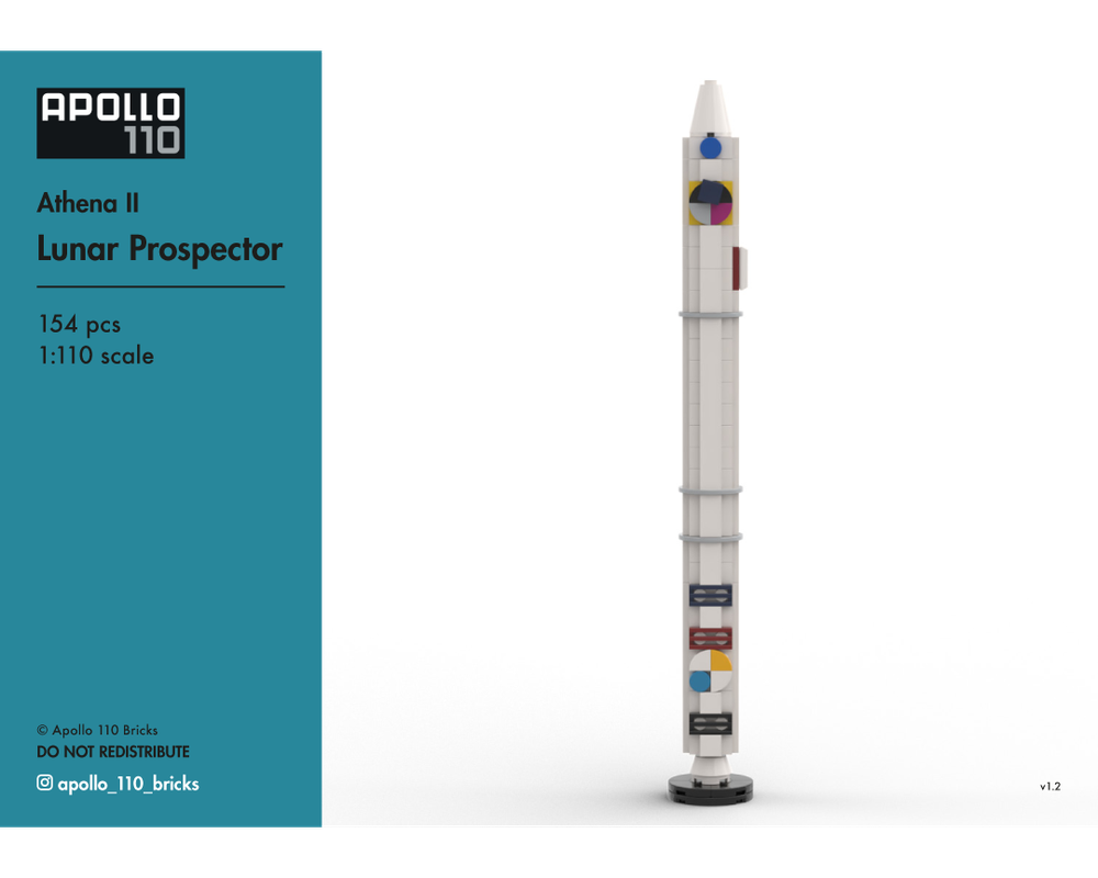 LEGO MOC Athena II - Lunar Prospector [1:110 scale] by Apollo_110_Bricks | Rebrickable - Build ...