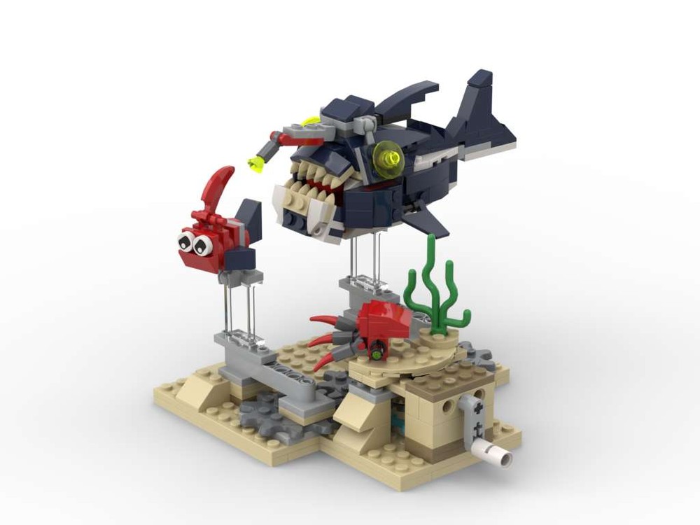 LEGO MOC Fish Chase by flerpdederp | Rebrickable - Build with LEGO