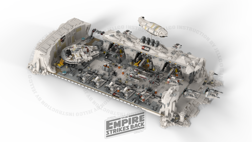 Lego Moc Micro Diorama Echo Base Part I Falcon By Jellco