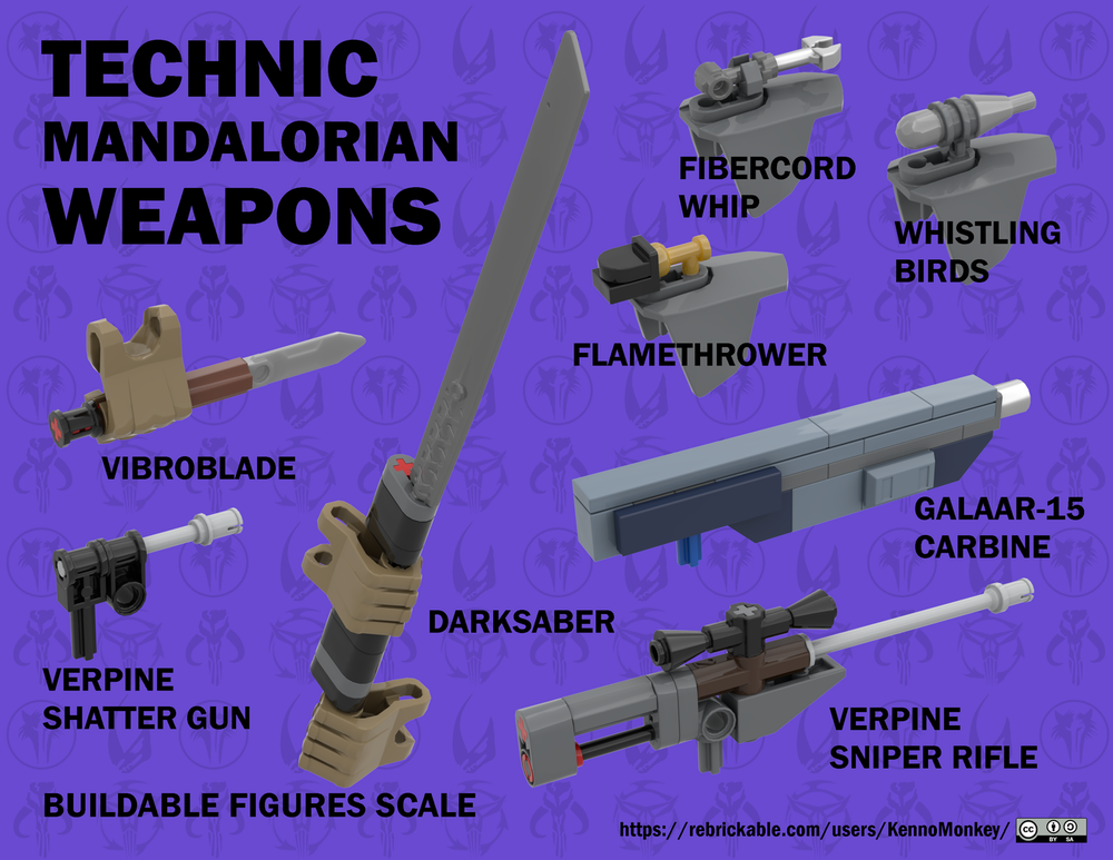 LEGO MOC Technic Mandalorian Weapons by KennoMonkey | Rebrickable ...