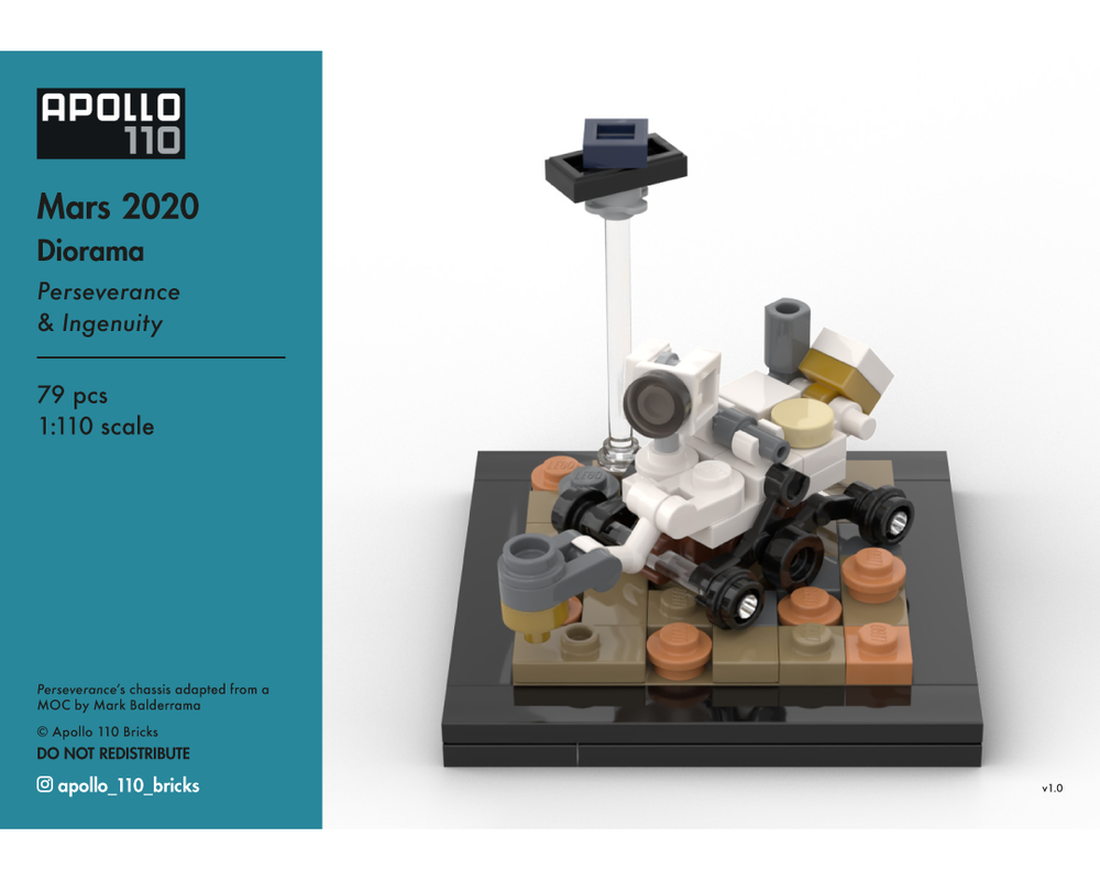 LEGO MOC Mars 2020 Diorama – Perseverance & Ingenuity [1:110 scale] by ...