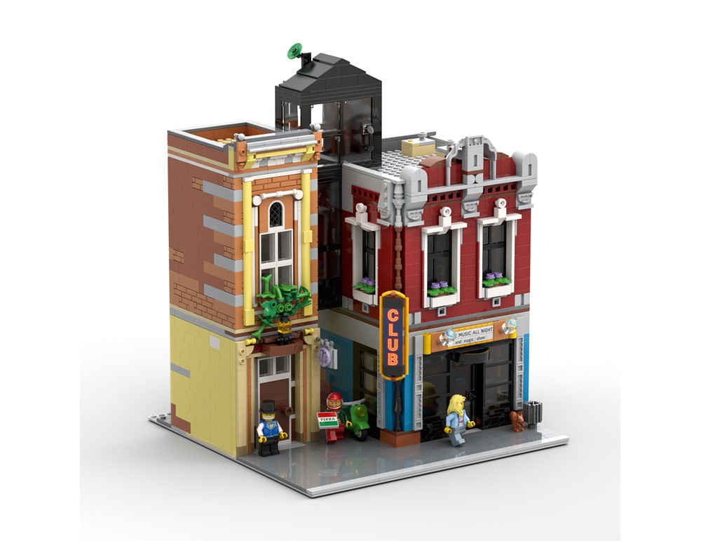 Lego Moc Night Club By Brickative Rebrickable Build With Lego