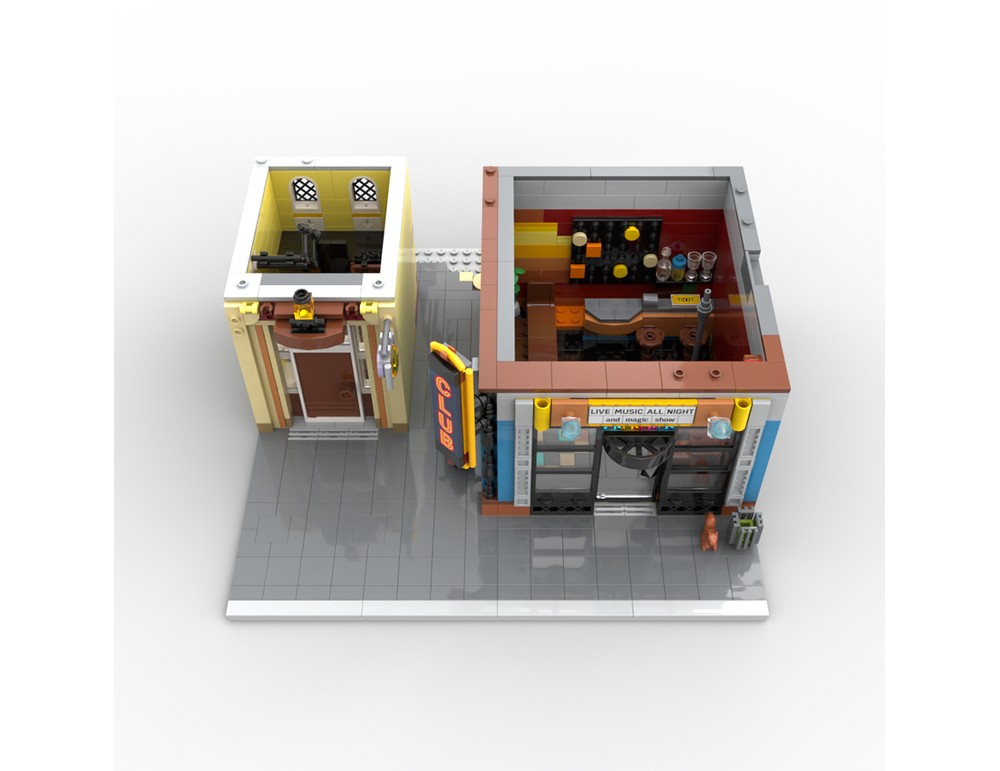 Lego Moc Night Club By Brickative Rebrickable Build With Lego