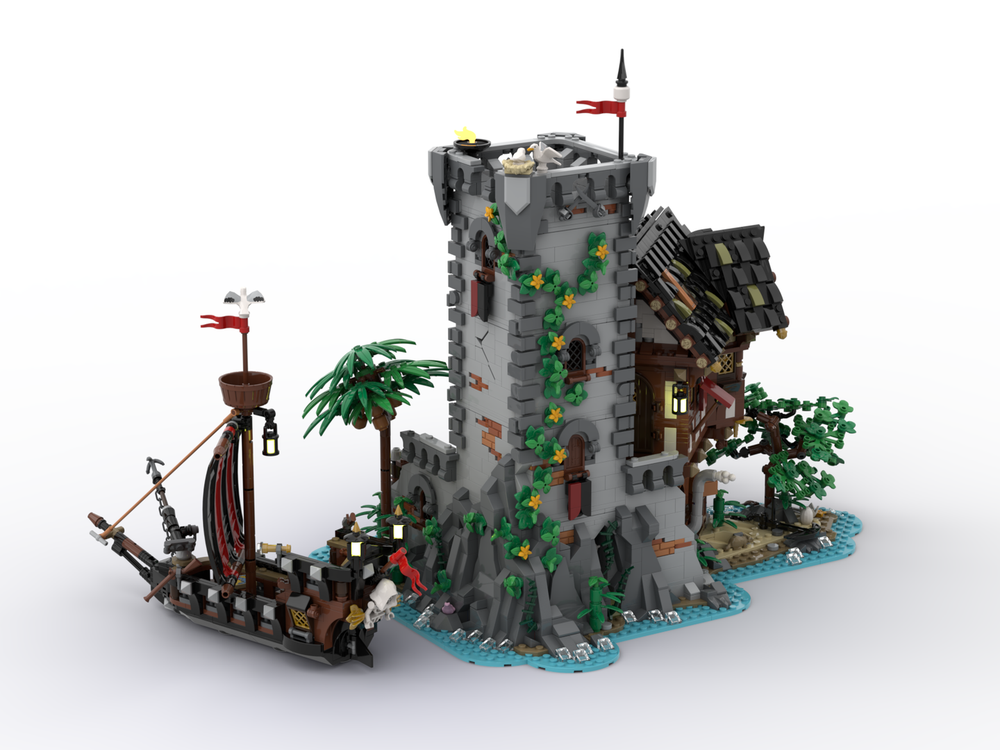 Lego Moc The Crimson Outpost A Pirate Island By Brickjester