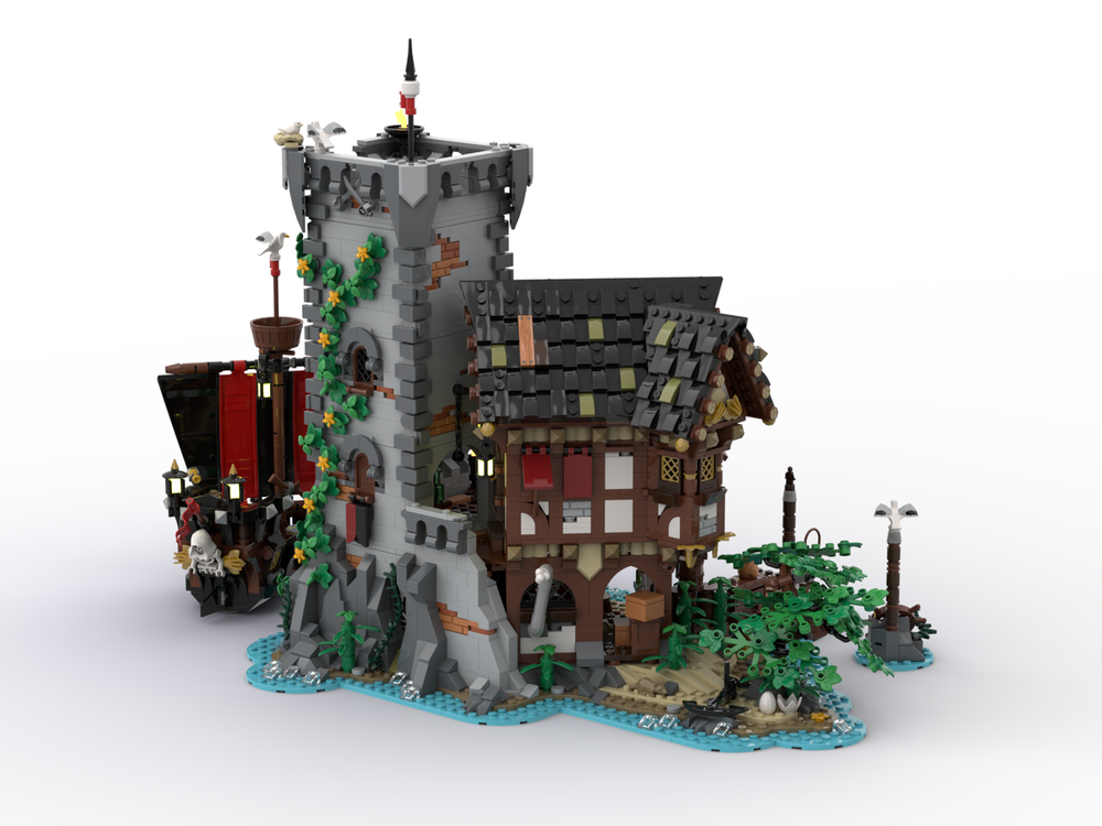 Lego Moc The Crimson Outpost A Pirate Island By Brickjester