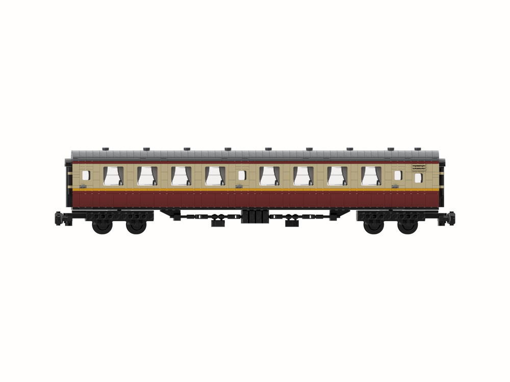 Lego Moc British Railways Mk1 2nd Class Passenger Coach 8w By