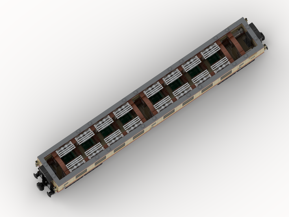 Lego Moc British Railways Mk1 2nd Class Passenger Coach 8w By