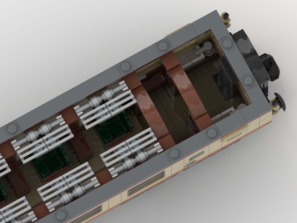 Lego Moc British Railways Mk1 2nd Class Passenger Coach 8w By