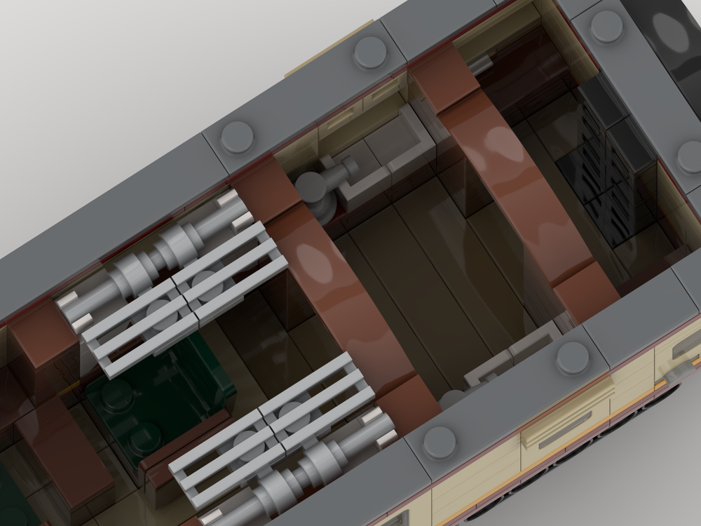 Lego Moc British Railways Mk1 1st Class Passenger Coach 8w By