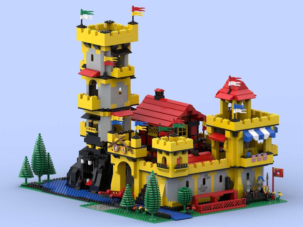 LEGO MOC Yellow Lion Head Castle by fidi70 | Rebrickable - Build with LEGO