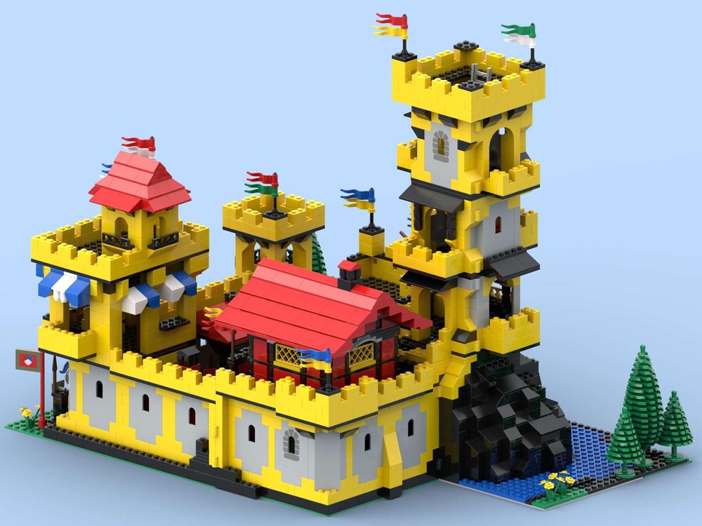 LEGO MOC Yellow Lion Head Castle by fidi70 | Rebrickable - Build with LEGO