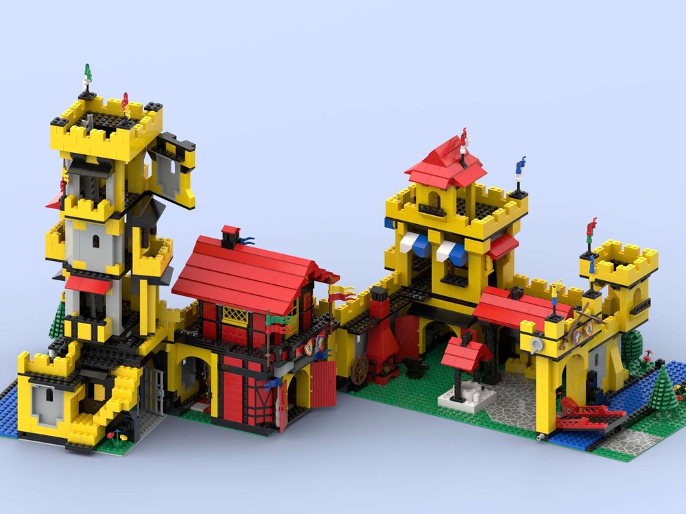 LEGO MOC Yellow Lion Head Castle by fidi70 | Rebrickable - Build with LEGO
