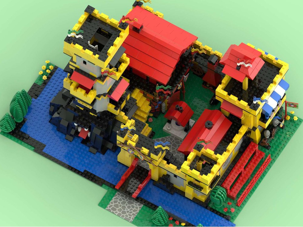 LEGO MOC Yellow Lion Head Castle by fidi70 | Rebrickable - Build with LEGO