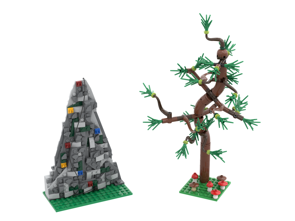 LEGO MOC Climbing mountain & Pine tree by bbart89 | Rebrickable - Build ...