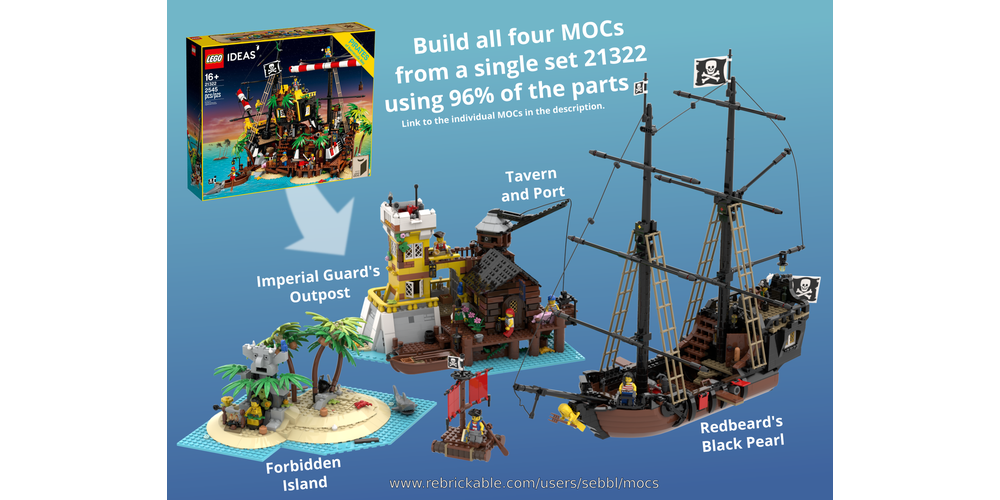 Lego Moc 21322 Imperial Guards Outpost Pirate World Part 1 By
