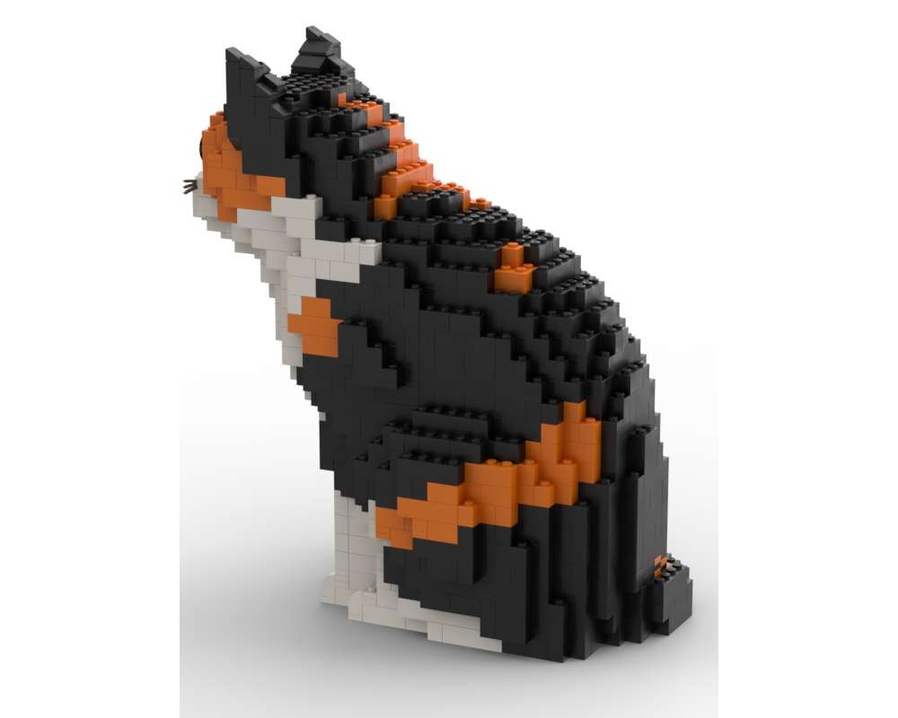 LEGO MOC Cat Calico sitting (life-sized) by PetProject | Rebrickable ...