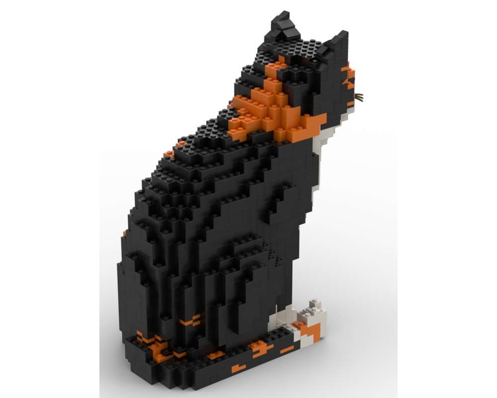 LEGO MOC Cat Calico sitting (life-sized) by PetProject | Rebrickable ...