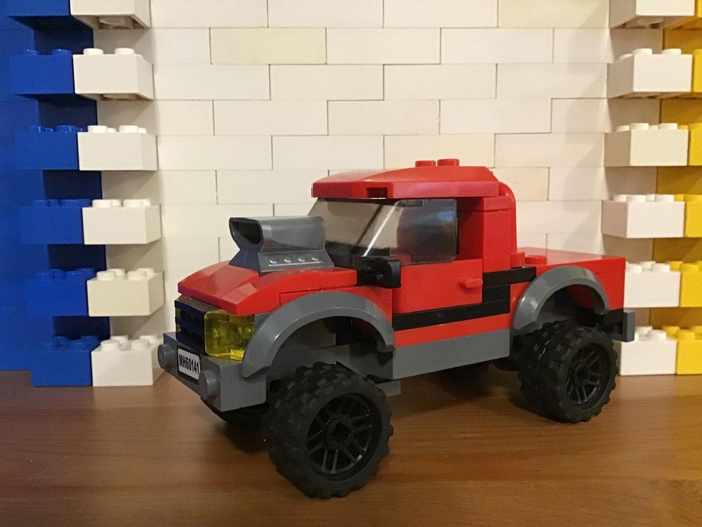 LEGO MOC 4x4 Red Minifig Truck by BrickConnecter | Rebrickable - Build ...