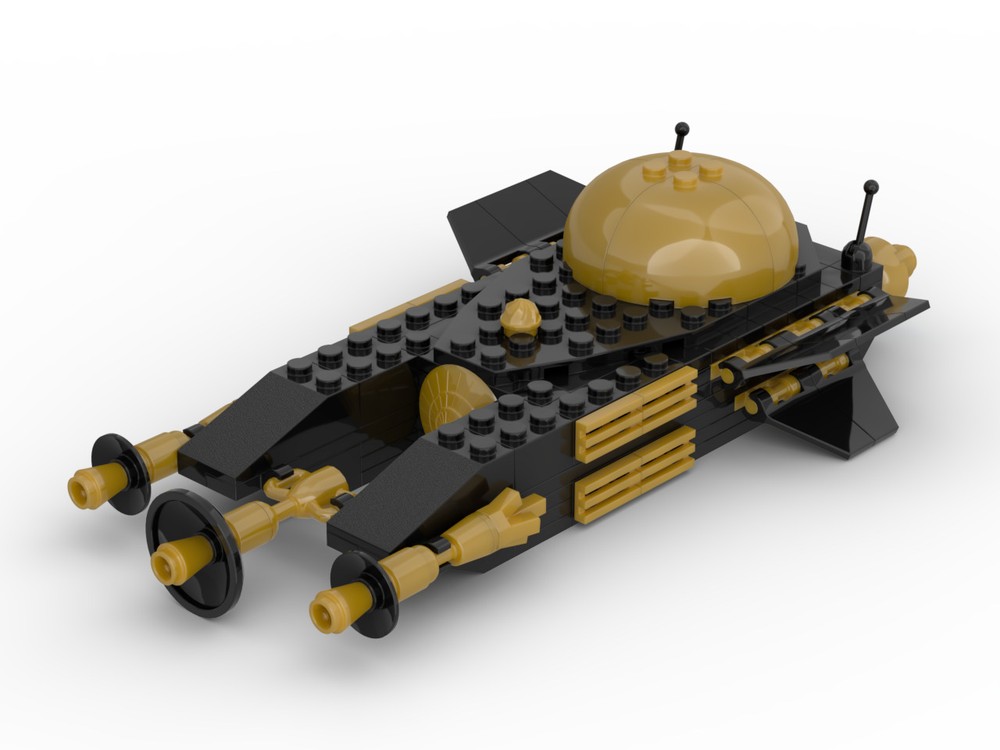 LEGO MOC Pearl Gold and Black Spaceship by Ben_Stephenson | Rebrickable ...
