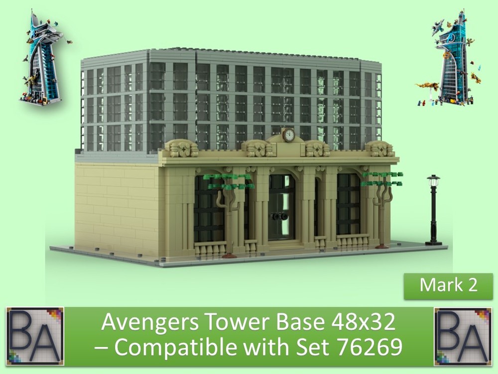 LEGO MOC Avengers Tower Base 48x32 - Compatible with Set 76269 (Mark 2 ...