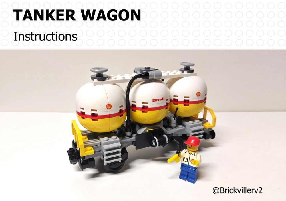LEGO MOC Shell tanker wagon by Brickvillerv2 | Rebrickable - Build with ...