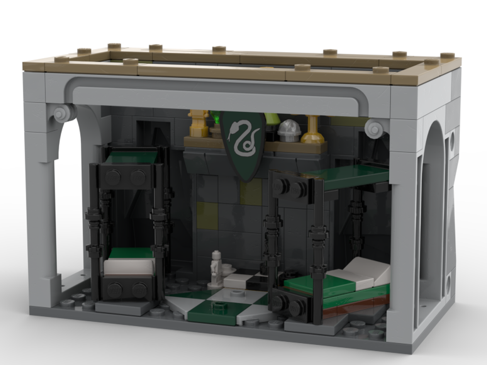 Lego Moc Hp Modular Green Dorms By Gobsmack Rebrickable Build