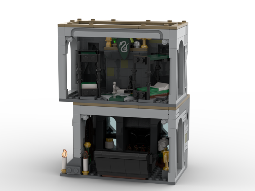 Lego Moc Hp Modular Green Dorms By Gobsmack Rebrickable Build