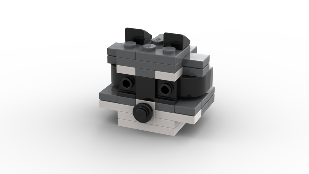 LEGO MOC Raccoon (Head) by OwlClicker | Rebrickable - Build with LEGO