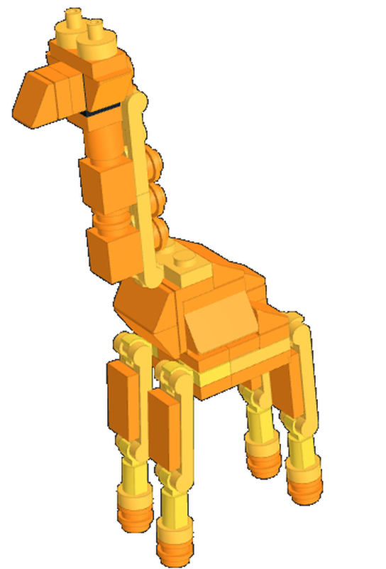 LEGO MOC Orange Giraffe Beast Mech by dannoble1592 | Rebrickable ...