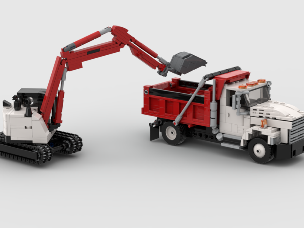 Lego Moc Freightliner Fl 60 Dumper By Legoforblockheads Rebrickable