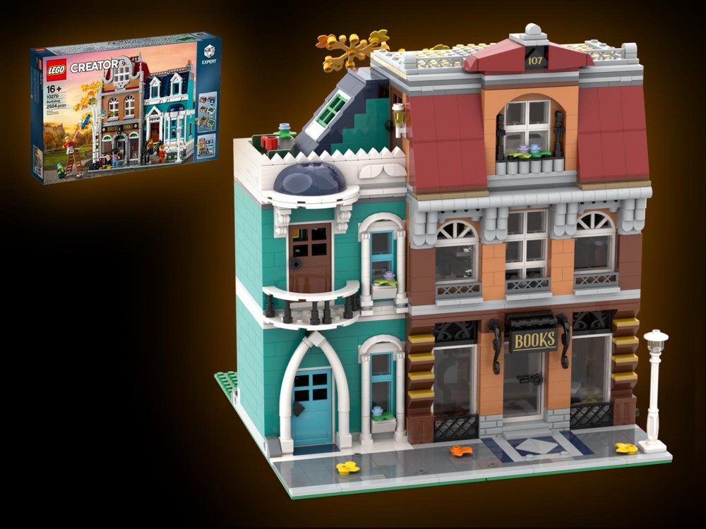 LEGO MOC Downtown Bookshop - 10270 Bookshop Alternative Build by PL ...