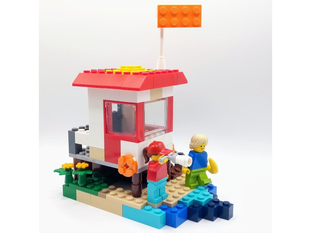 Lego Moc 40357 Bygglek Lifeguard Tower By Dafeld Rebrickable Build