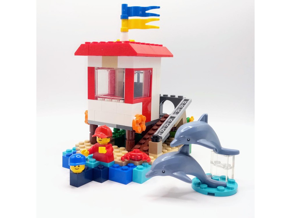 Lego Moc 40357 Bygglek Lifeguard Tower By Dafeld Rebrickable Build