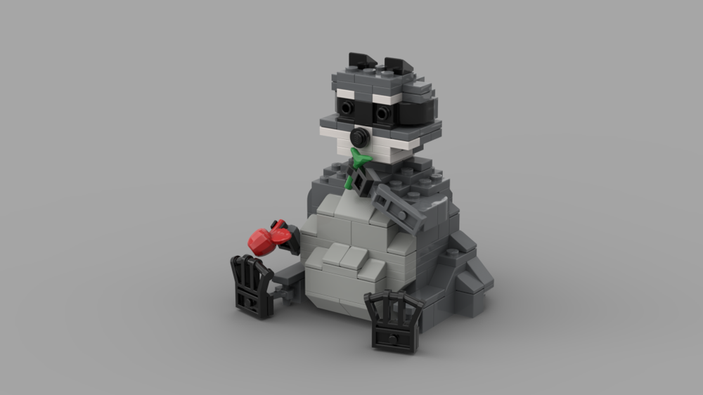 LEGO MOC Raccoon by OwlClicker | Rebrickable - Build with LEGO