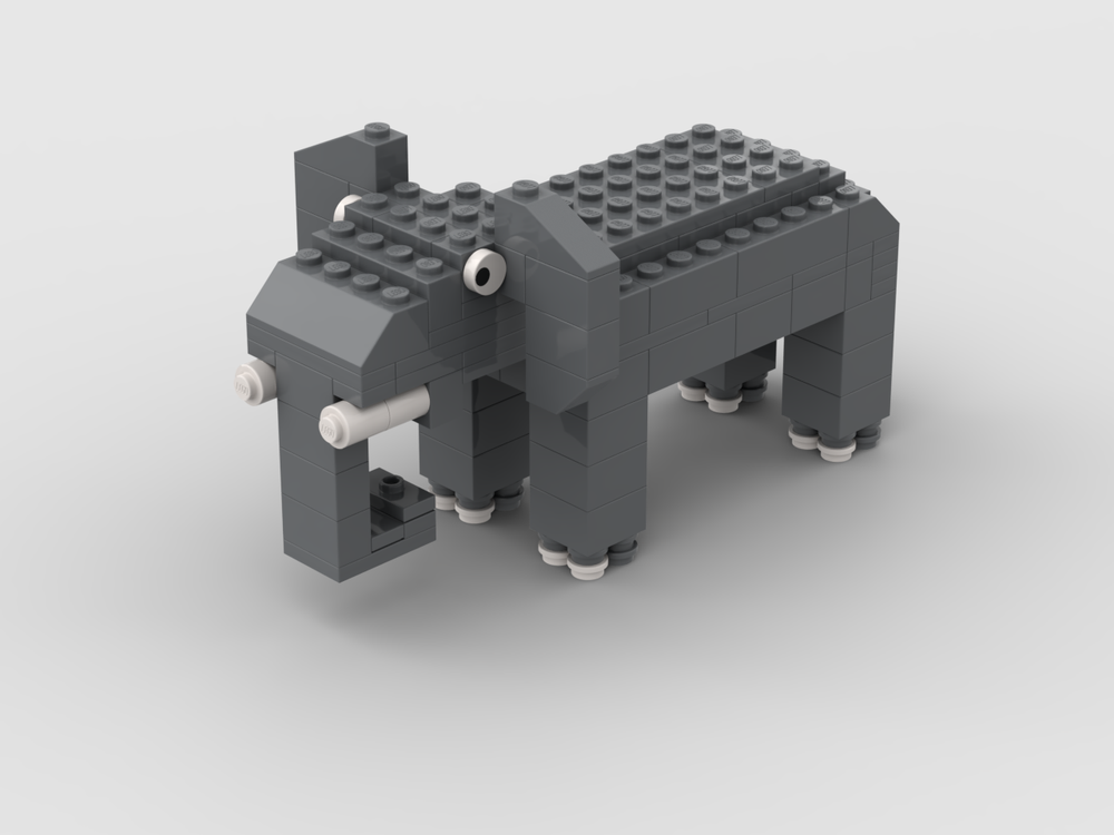 LEGO MOC Adorable Elephant by BertZelf | Rebrickable - Build with LEGO