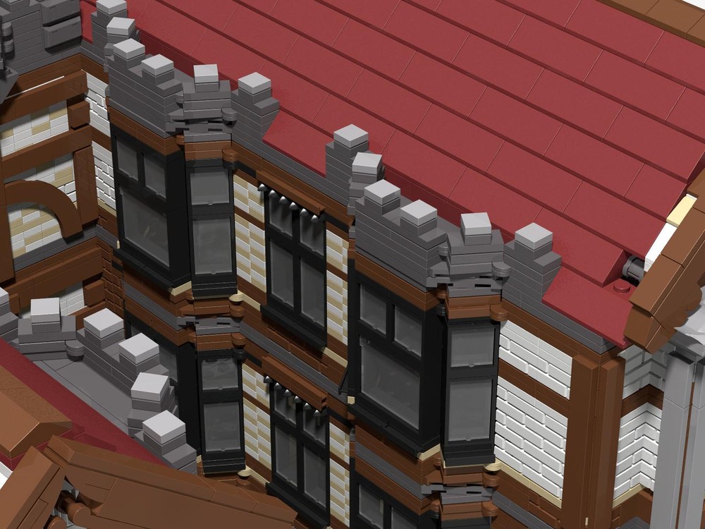 Lego Moc Courtyard Apartment Modular Building By Michaelbaek