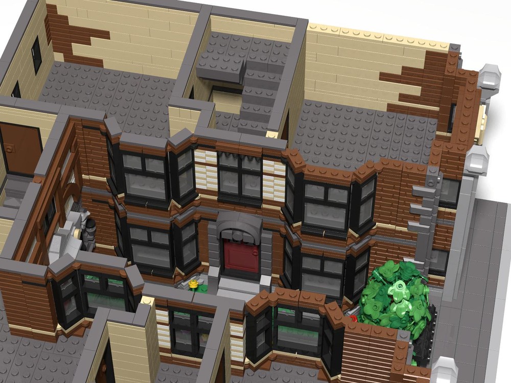 Lego Moc Courtyard Apartment Modular Building By Michaelbaek