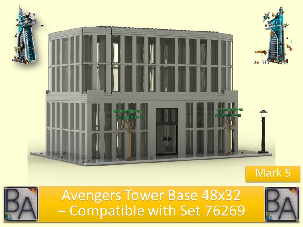 LEGO MOC Avengers Tower Base 48x32 - Compatible with Set 76269 (Mark 5 ...