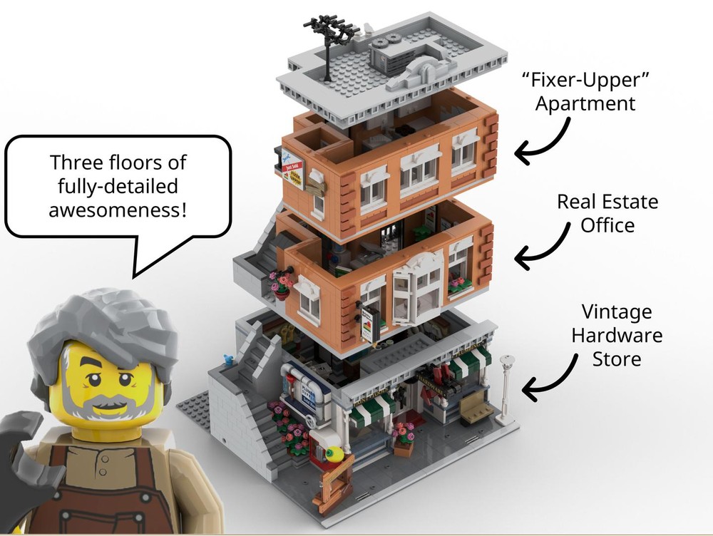 LEGO MOC Hardware Store and Apartment Renovation by Rich_Herbert ...