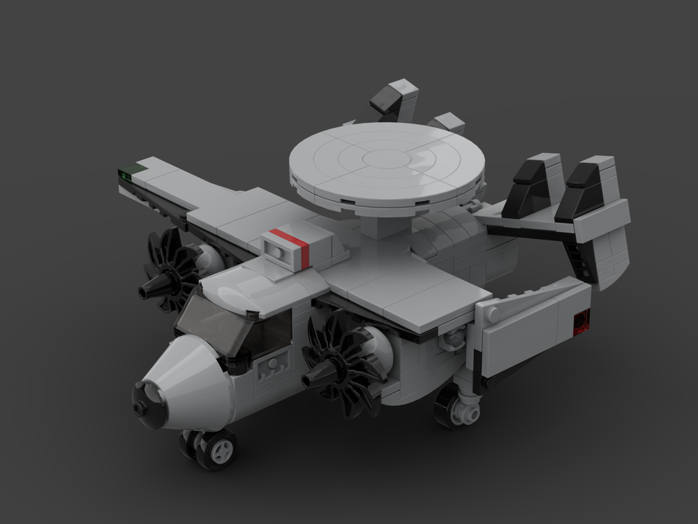LEGO MOC ROCAF E-2K AWACS folding wing feature Chibi scale by legomania ...