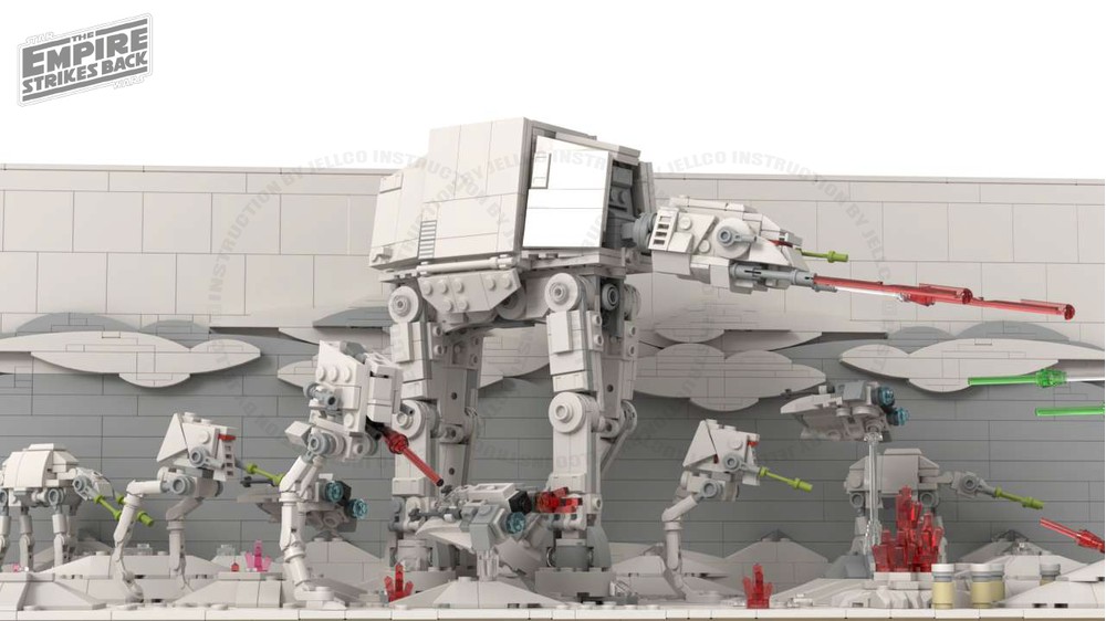 Lego Moc Micro Diorama Battle Of Hoth By Jellco Rebrickable Build