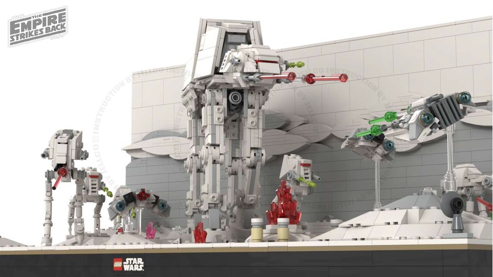 Lego Moc Micro Diorama Battle Of Hoth By Jellco Rebrickable Build