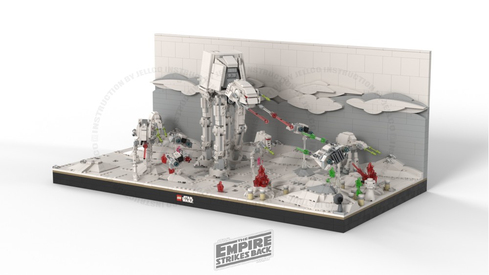 Lego Moc Micro Diorama Battle Of Hoth By Jellco Rebrickable Build