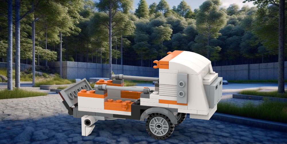 LEGO MOC Stunt Motorcycle Trailer by Just_A_Builder | Rebrickable ...