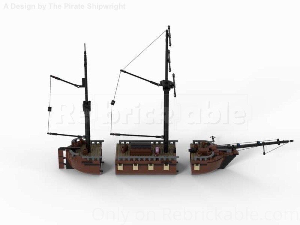 LEGO MOC Columbian Adventure | Topsail Schooner by The Pirate ...