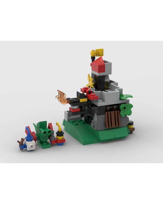 LEGO MOC Fire Breathing Fortress MICRO by moc_n_roll | Rebrickable ...
