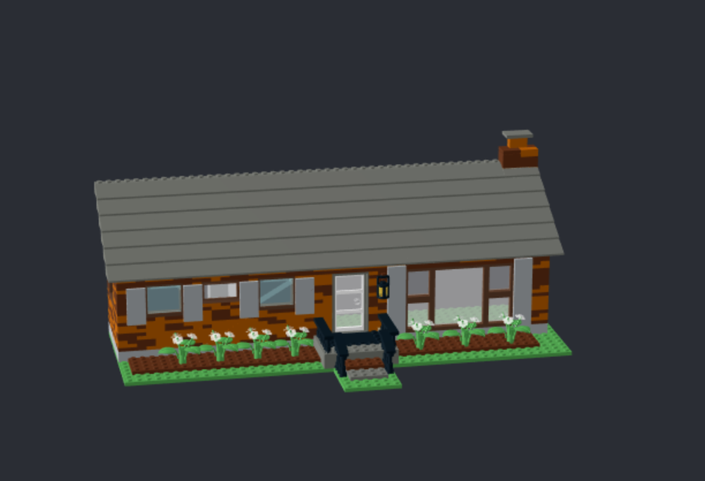 LEGO MOC Brick Ranch Facade by exarkahn | Rebrickable - Build with LEGO