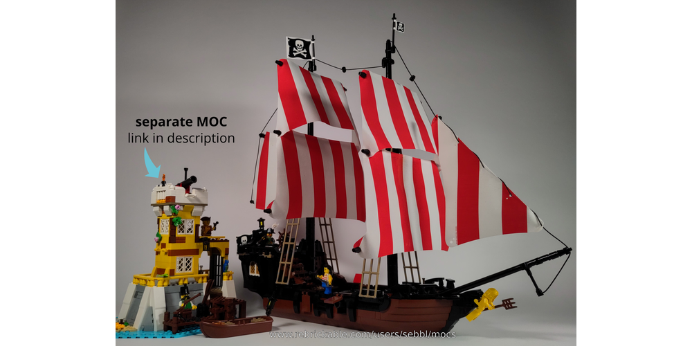 Lego Moc 21322 Red Beards Black Pearl Pirate World Part 2 By Sebbl