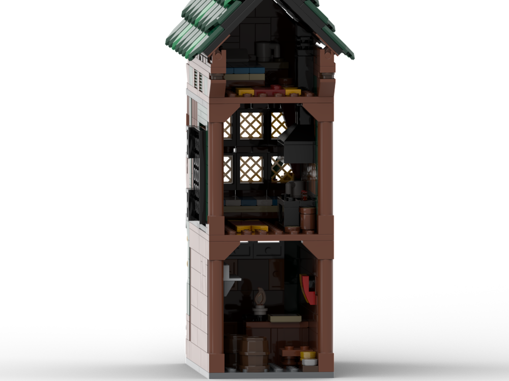 Lego Moc Medieval Inn By Huebre Rebrickable Build With Lego