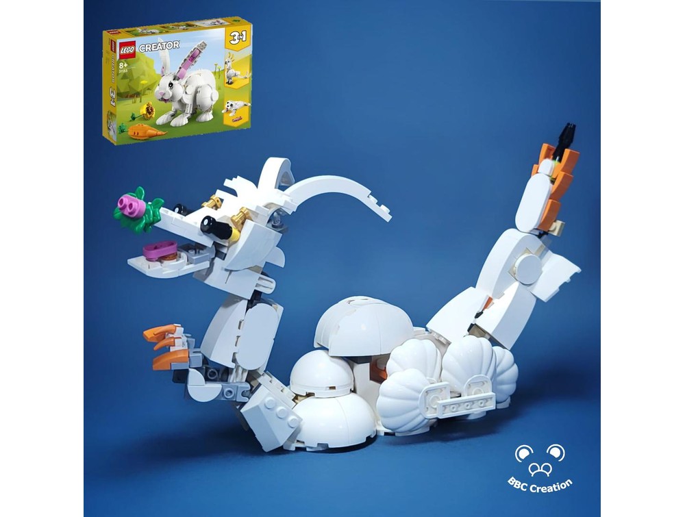 Lego Moc White Dragon By Bbchai Rebrickable Build With Lego